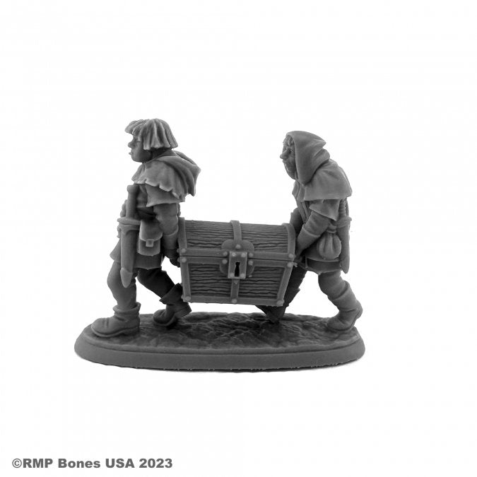 Reaper 07113 Henchmen and Chest – Two Fairies and A Dwarf Adventuring Guild