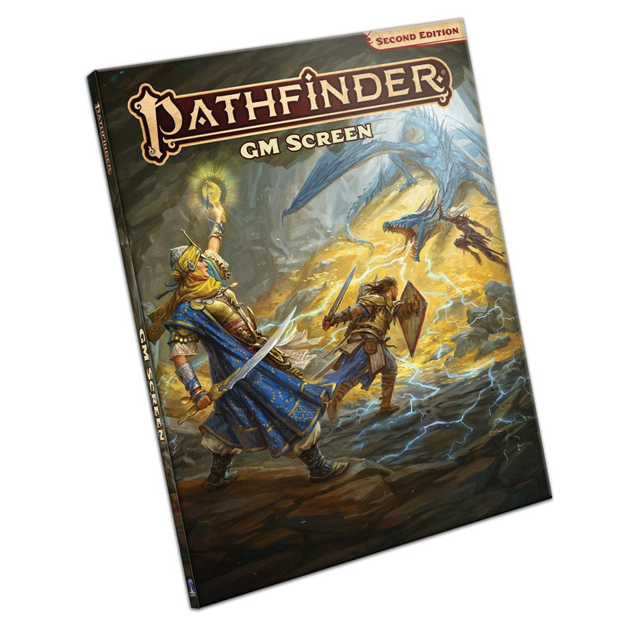 Pathfinder 2E GM Screen – Two Fairies and A Dwarf Adventuring Guild